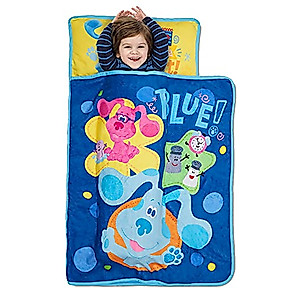 Blue's Clues & You Sure are Smart! Kids Nap-Mat Set – Includes Pillow and Fleece Blanket – Great for Girls Napping During Daycare, Preschool, or Kindergarten - Fits Toddlers and Young Children