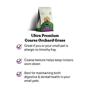 Rabbit Hole Hay - Ultra Premium Coarse Orchard Grass for Small Pets - 20 lb Box - Ideal for Small Pets