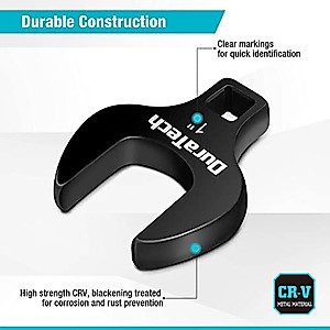 DURATECH Crows Foot Wrench Set 3/8" Drive, 11PCS CR-V Steel, Large SAE 3/8"-1" Crowfoot Flare Nut Wrench Set with Storage Tray, for Automotive Repair Work Hard-To-Reach Areas…