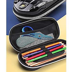 Sports Car Pencil Case, Pencil Case for boys, Pencil Case for School, Pencil Case for School boys,3D Pen Pouch Holder for School Students Boys Teens (black)