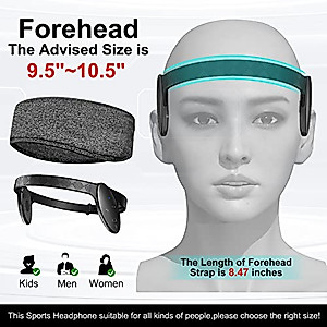 kurdene Wireless Sleep Headphones,Bluetooth 5.3 Sports Headphones,Sleeping Headband Headset Built-in Microphones with Stereo Sound Speakers