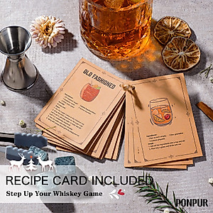 PONPUR Boss Gifts for Men, Decanter Set with Stones & Glasses, Best Boss Day Birthday Gift, Office Farewell Gifts for Boss, Mentor, Manager, Leader, Unique Christmas Presents