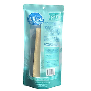 Jumbo Size (7-8ozs), Durkha, Himalayan Chews. Long Lasting, Yak Cheese Chews for Large Dogs & Aggressive Chewers, Natural, Healthy Cheese Stick | Does Not Stain Carpets or Furnitures.