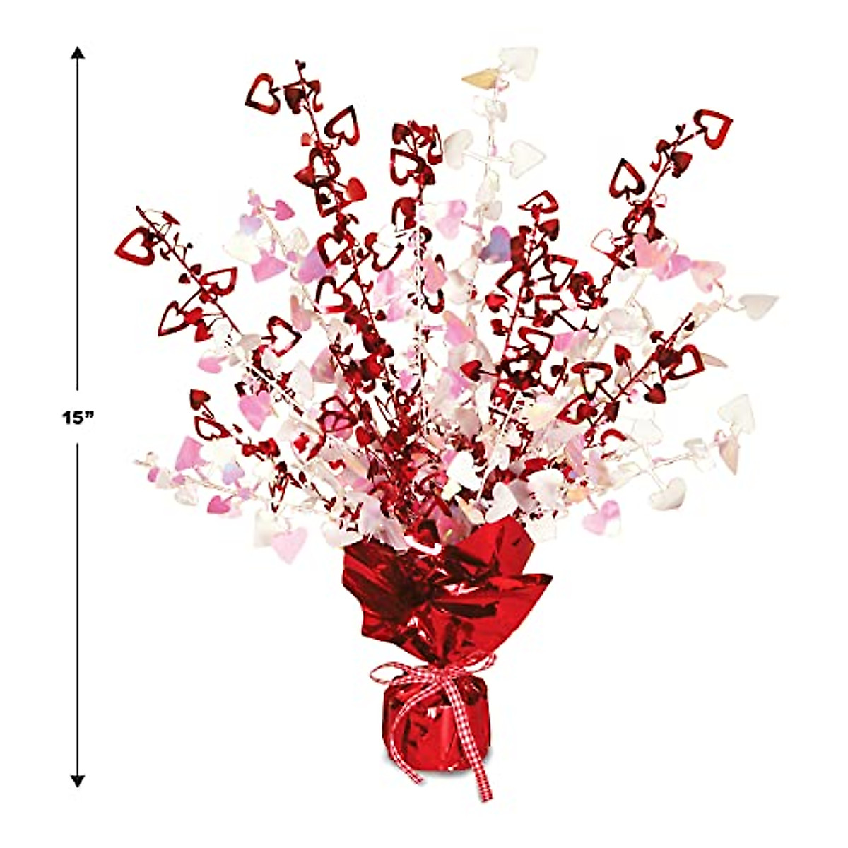 Beistle Heart Gleam 'N Burst Centerpiece, 15-Inch, 1 Per Package