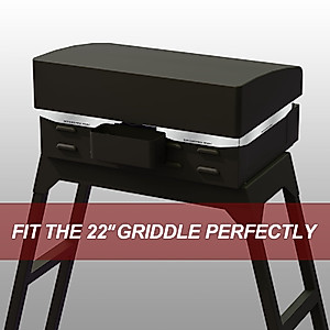 Upgraded Wind Guards for Blackstone 22" Griddle, Grill Accessories for Griddle Grill and Camping, Stainless Steel Magnetic Wind Screen Protect Flame Hold Heat, Compatible with Hood and Side Shelf