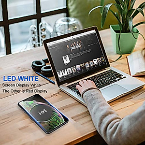 i.VALUX Desk Wireless Charger, 15W Fast Wireless Charger Compatible with iPhone 14/13/12/11/11 Pro/Xs Max/XR/Galaxy 10/S10+/S9/S9+,Hidden Embed in Furniture Desk Grommet Hole Qi Wireless Charger