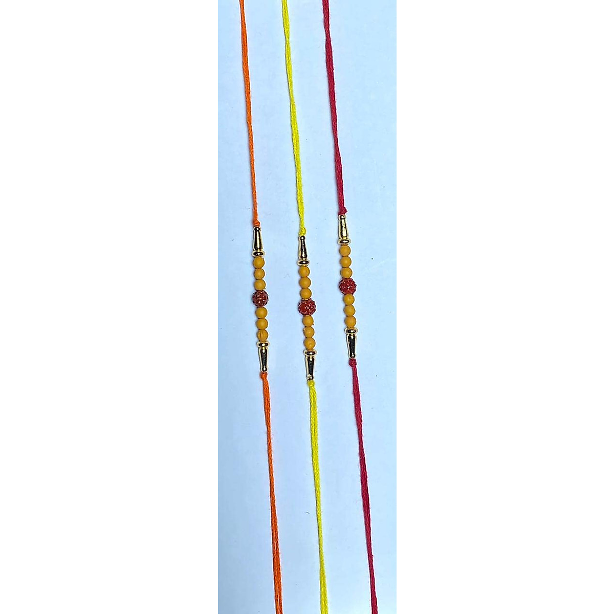 IndiaBigShop Rakhi Raksha Bandha Gift for your brother Vary Color and Multi Design - Set of 3