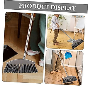 Luxshiny 2pcs Stainless Steel Broom Garage Broom Angle Broom Camping Broom Floor Cleaning Broom Patio Broom Long Handle Broom Cleaning Supplies Pickup Brush Garden Broom Plastic Dark Grey