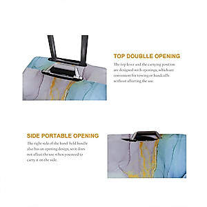 Wondertify Colorful Marble Paint Travel Suitcase Protector Alcohol Ink Watercolor Purple Blue Pink Black And White Swirl Elastic Washable Luggage Cover With Concealed Zipper Fits 29-32 Inch