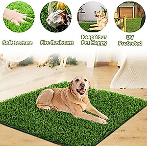 SSRIVER Dog Grass Pad,51.1x31.8In Fake Grass for Dogs,Artificial Grass Pee Pad for Puppies Potty Training Indoor Outdoor