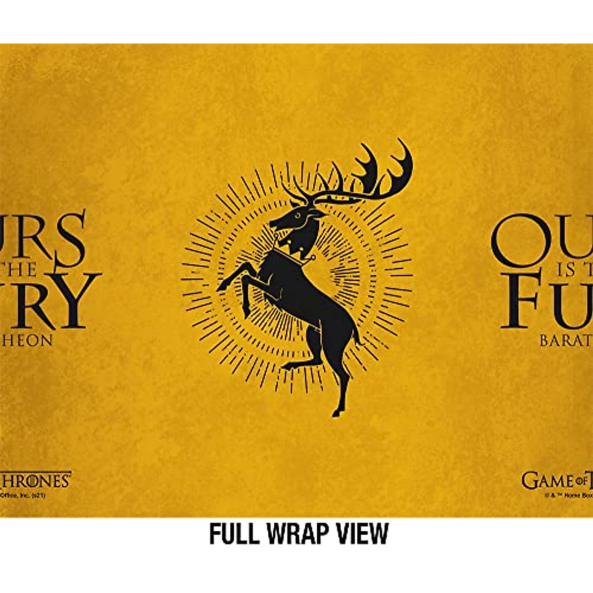 Game of Thrones OFFICIAL Baratheon Sigil 24 oz Insulated Canteen Water Bottle, Leak Resistant, Vacuum Insulated Stainless Steel with Loop Cap, Black