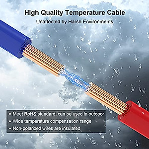 Remote Temperature Sensor for EPever Tracer Viewstar VS Landstar LS Series Solar Charge Controller RTS300R47K3.81A,3m