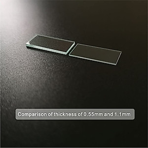ITO Coated Conductive Glass 10mm×20mm Transparent Indium Tin Oxide Coating Conductive Glass for Lab R&D Use Sheet Resistance: ≤15ohm/sq (120 Pieces)
