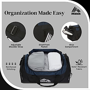 RBX Gym Bags for Men, Small Gym Bag for Women with Shoe Compartment, Duffle Bag for Travel, Sports Bag, Camping, Weekend, Carry On, Overnight Duffel Bag for Women with Shoulder Strap