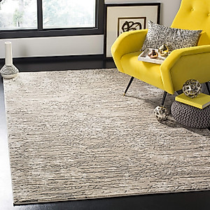 Safavieh Meadow Collection 5'3" x 7'6" Beige MDW170B Modern Abstract Area Rug