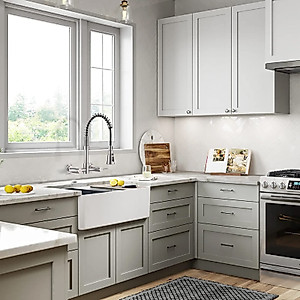 Dornberg Wall Mount Kitchen Faucet with Sprayer, 8 Inch Center Commercial Kitchen Sink Faucet, Spot-Free Stainless Steel, 2 Handle for Easy Controlled Cold and Hot Water - Brushed Nickel