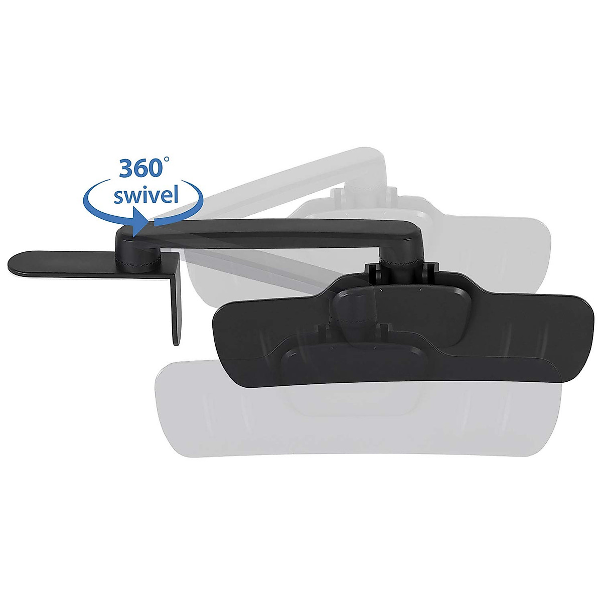 Mount-It! Monitor Document Holder Clip - Paper and Copy Holder Attachment for Typing with 3M Adhesive Sticker, Swivel 360 Degrees, Left and Right Side Mounting (MI-9005)