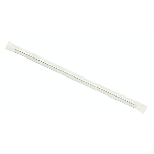 Concession Essentials Plastic Straws Wrapped 1000 Pack - 8 inch Drinking Straw, Foodservice Disposable Straws, Bulk Set (CEClear7.75wrapped-1000ct)