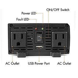 Wagan EL2610 Gray 400W Pro Pure Sine Wave Power Inverter
