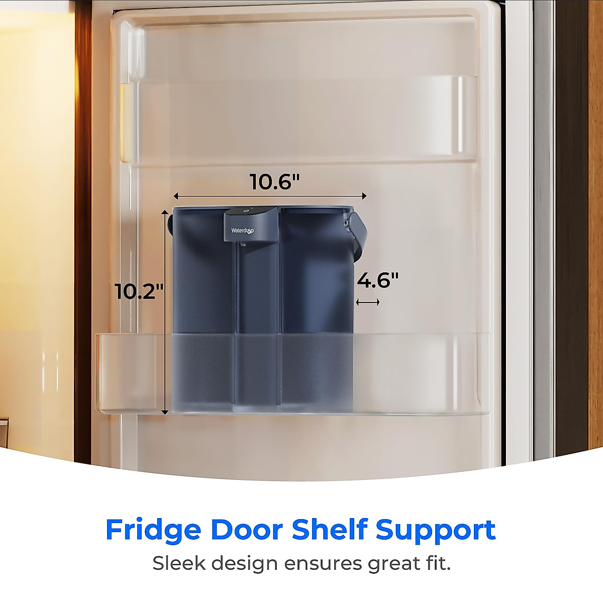 Waterdrop Compact Electric Water Filter Pitcher, Dispenser, 200-Gallon, 5X Times Long-Life Water Filter for Fridge, Reduce PFAS, Chlorine, Lead, 14-Cup, Pink, with 1 Filter