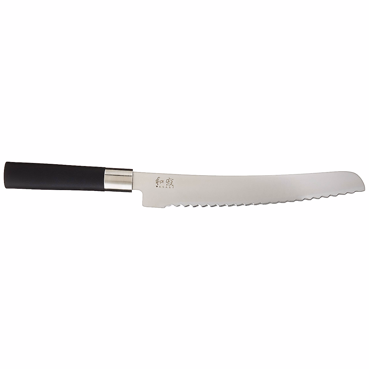 Kai Wasabi Bread Knife 9”, Wide Serrations are Gentle on Bread, Comfortable Handle Offers Secure Grip in Wet Conditions, Serrated Kitchen Knife