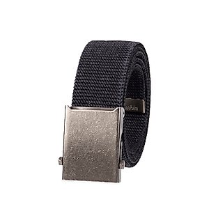 Columbia Unisex-adult Military Web Belt-Adjustable One Size Cotton Strap and Metal Plaque Buckle