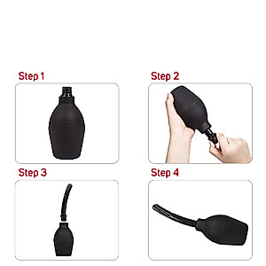 Enema Bulb for Men or Women - Douche Cleaner - 310 ml Capacity (Black Color)