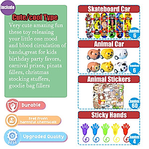 Leeche Premium Pop Party Favors Toys for kids,107PCS Prize Box Toys for All Ages kids,Birthday Party, School Classroom Rewards, Carnival Prizes, Pinata Fillers, Treasure Chest, Goody Bag Fillers