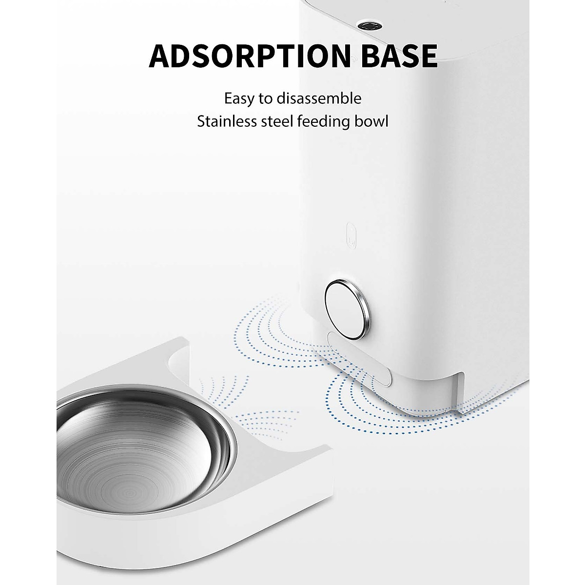 PETKIT Automatic Cat Puppy Feeder with Stainless Steel Bowl, App Control, 10 Portions,10 Meal Plans per Day, Low Food LED Indicator Pet Smart Feeder for Small Animals, Auto Pet Food Dispenser