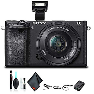 Sony Alpha a6300 Mirrorless Camera with 16-50mm Lens Black ILCE6300L/B Starter Kit