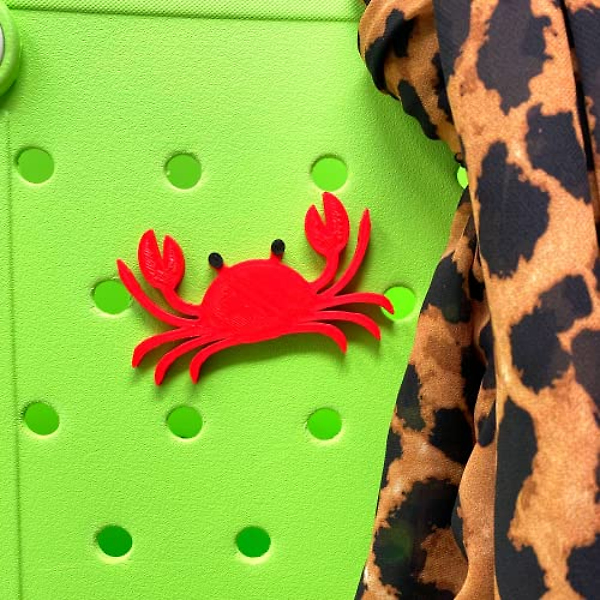 FRESHe BOGLETS - Simply Southern BEACH Charm Accessories - Decorative Charms perfect for your Tote Bag. - Multiple Charms (Crab Charm)