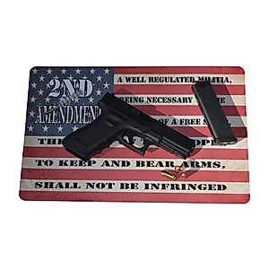 Rogue River Tactical 2nd Amendment USA American Flag Gun Cleaning Mat Bench Pad Gift for Gun Owner Patriotic