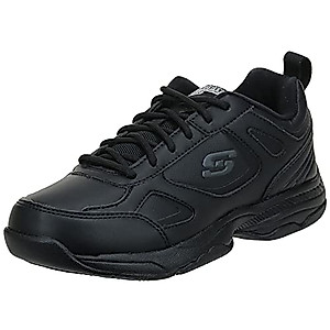 Skechers for Work Women's Dighton Bricelyn Wide Work Shoe, Black, 7.5 W US