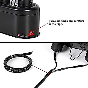 REPTI ZOO Nano Combo Dual Reptile Deep Dome Lamp Fixture for Reptile Max 40 Watts Max Bulb Height 4 inch Per Socket UVB Light Fixture Dual Lamp Cap Combo Integration Design Heat Lighting Lamp