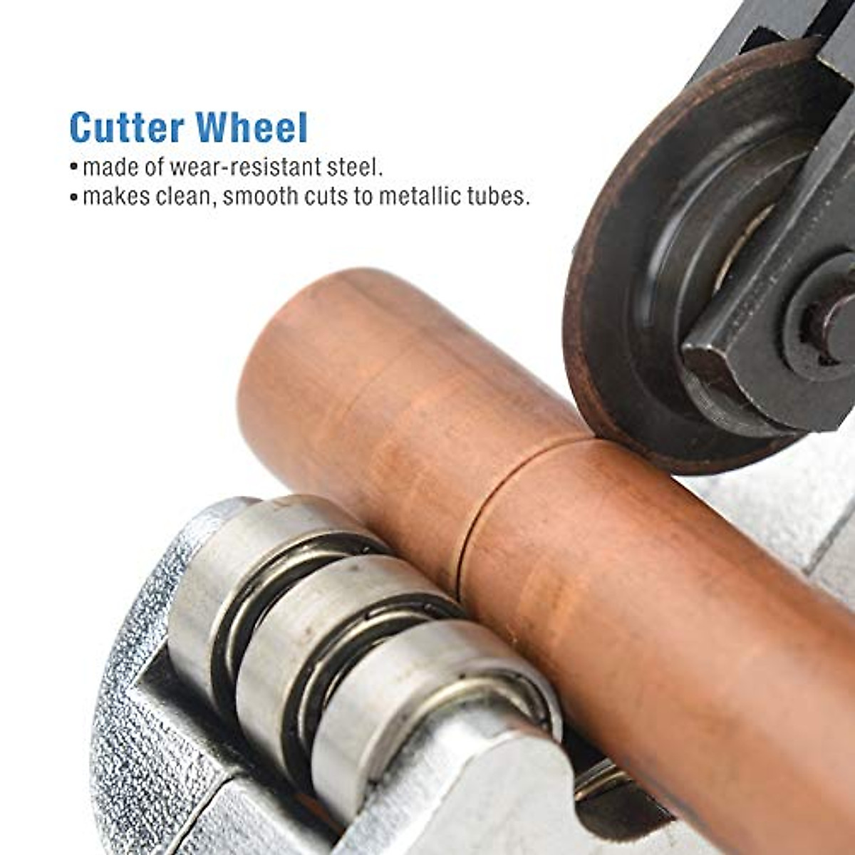 iCrimp Copper Tubing Cutter, 3/16-inch to 1-1/4-inch Tube Cutter, for Stainless Steel, CSST Tubing Cutter with 2 Pack Replacement Blades