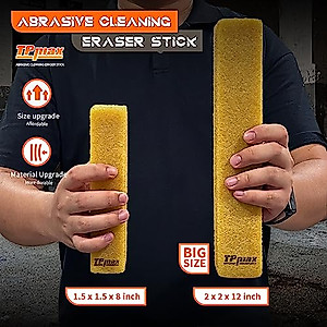 1-1/2" x 1-1/2" x 8" Inch Abrasive Cleaning Eraser Stick for Cleaning Abrasive Sanding Belts & Sanding Discs Sandpaper Rough Tape, Skateboard and Shoes Natural Rubber Build