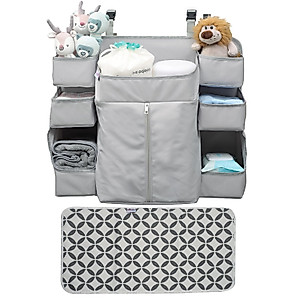 Large Portable Baby Diaper Hanging Organizer, With Smart Design Baby Changing Mat, Portable Changing Pad For Baby, Infant Gift