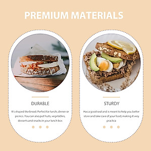 4 Pack of Sandwich Containers Reusable, Plastic Food Storage with Snap-Off for Fruit, Salad, Lunch Box Snacks and Food Storage