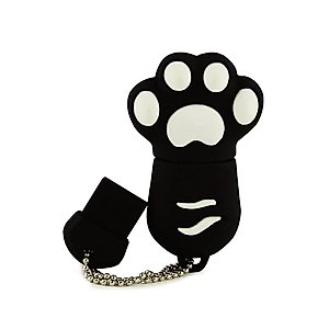 Usbkingdom 32GB USB 2.0 Flash Drive Cute Animal Cat Paw Shape Pen Drive Thumb Drives Jump Drive Memory Stick Pendrive Flash Disk (Black)