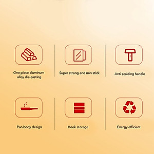 Double-Sided Frying Pan, 35 x 15 cm Square Aluminum Alloy Non Stick Flip-Top Pans Eggs Sandwiches Crepes Omelette Skillet Cooking Saucepan for Electric Induction