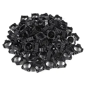 ACEIRMC 100Pcs 18650 Lithium Battery Holder, Plastic Battery Pack Bracket Cylindrical Cell Battery Stand Cell Spacer for DIY Fixed Battery