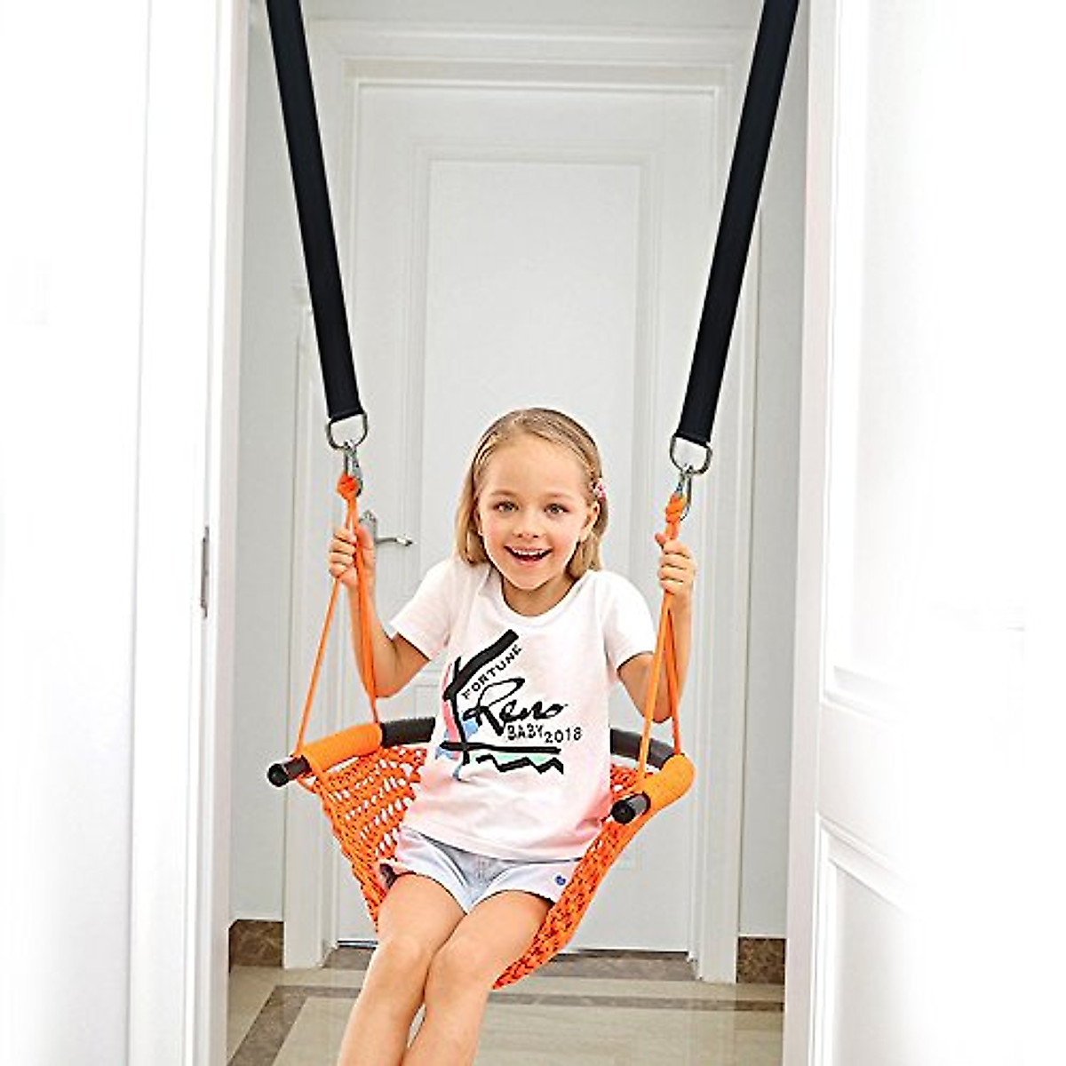 Tree Swing Hanging Straps Kit,2 PCS Tree Swing Straps Holds 2000 lbs,10FT Extra Long Straps with Safer Lock Carabiners,Perfect for Hammock,Tree Swing,Carry Pouch & Easy Fast Installation