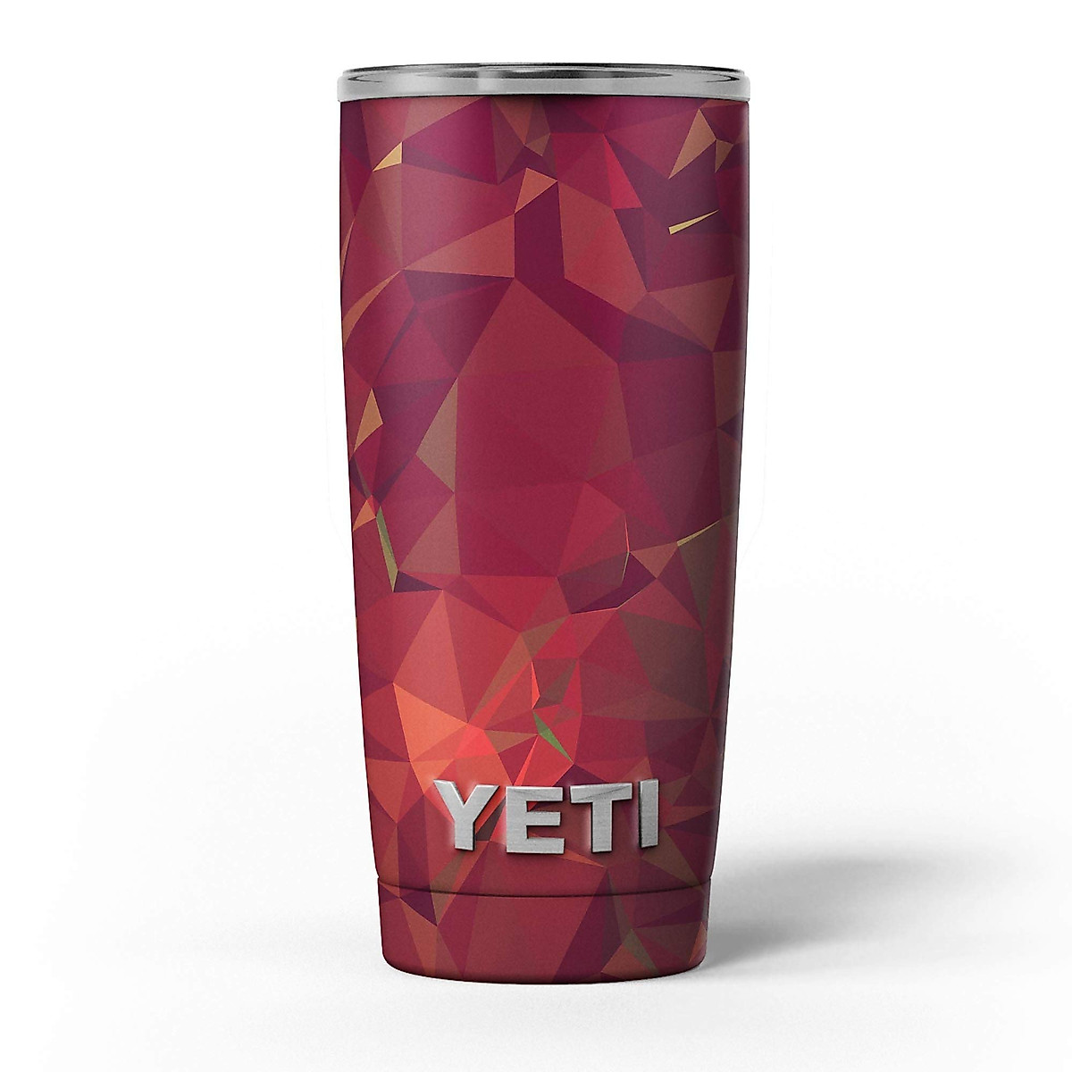 Design Skinz Red Geometric V2 - Skin Decal Vinyl Wrap Kit Compatible with The Yeti Rambler Cooler Tumbler Cups