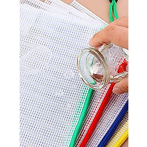 Oaimyy-3"x 5", 18 Pcs Zipper Pouches with with Label Pocket Document Folders Zip Bag for Office Supplies, Organizing Storage (3 * 5 inch, Multicolor)