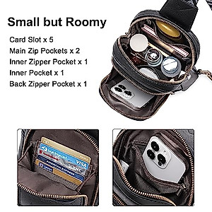 CLUCI Crossbody Bags for Women Trendy Cross Body Bag for Woman Sling Bag for Women Large Crossbody Sling Backpack Crossbody Bag for Travel Hiking Black