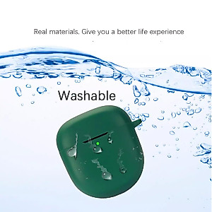 Case Cover Compatible with Bose QuietComfort Earbuds II, Protective Silicone Exterior, Bose Wireless Bluetooth Case Cover,Soft Skin Sleeve with Bracelet Keychain Carrying (Blackish Green)