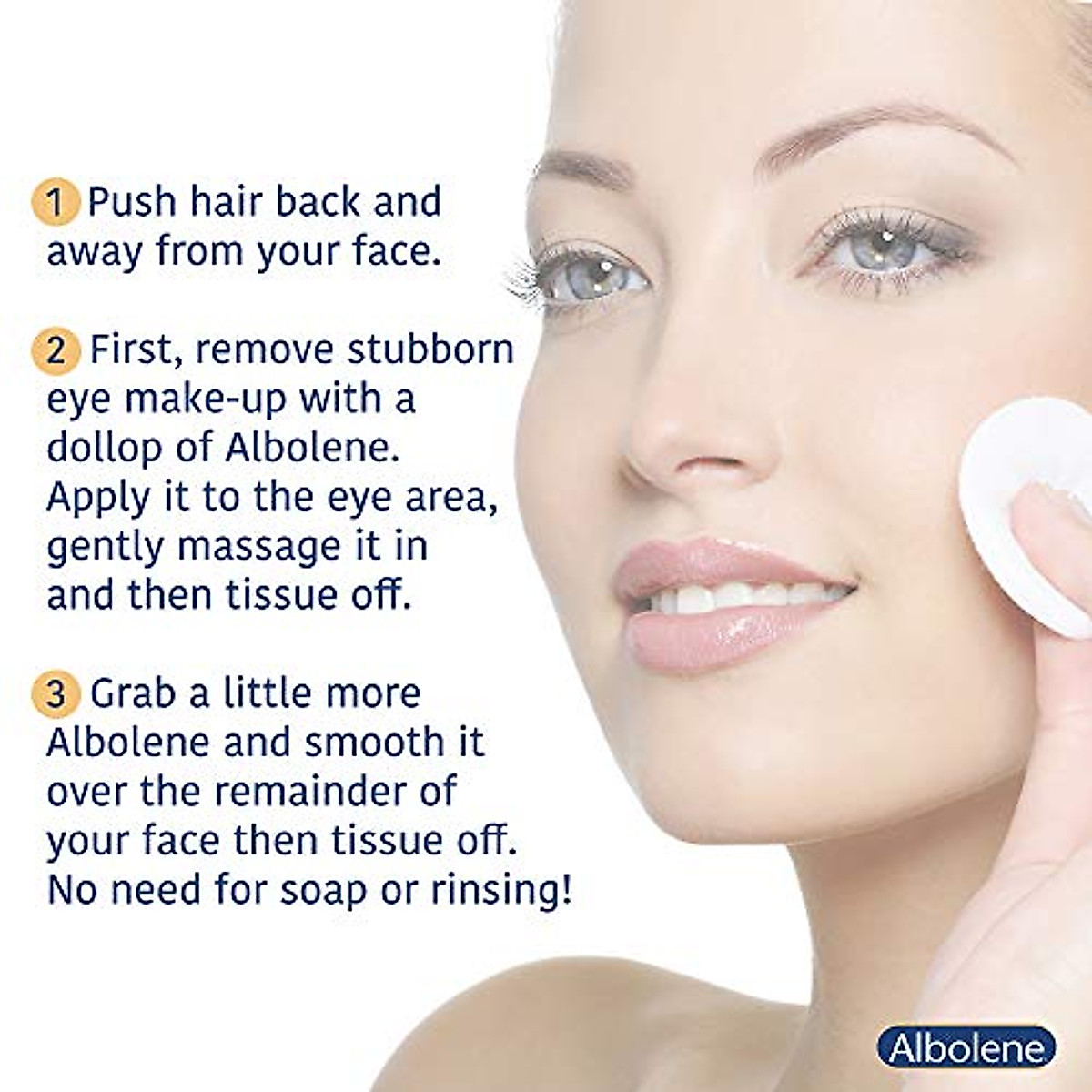 Albolene Face Moisturizer and Makeup Remover, Facial Cleanser and Cleansing Balm, Fragrance Free Cream, 3 Fl Oz (3 Pack)