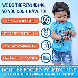 Potty Time: The Original Potty Watch | Water Resistant, Toilet Training Aid, Warranty Included. (30, 60 or 90 Min Automatic Timers Plays Music & Flashing Lights for Fun & Gentle Reminders)Blue & Green