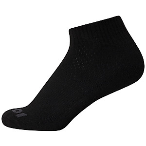 AND1 Boys' Socks - Athletic Cushion Quarter Cut Socks (16 Pack), Size Small-Medium, Solid Black
