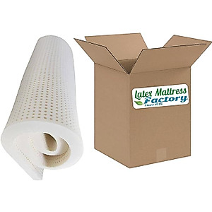 100% Natural Latex Mattress Topper - 2" Thick (Medium, Queen)